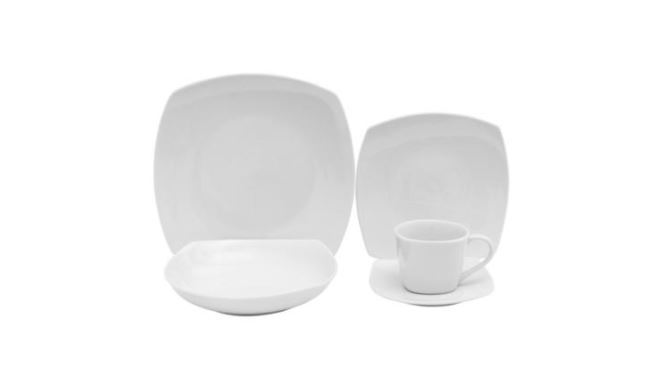 Juego de loza 30 piezas blanco :: J&Y